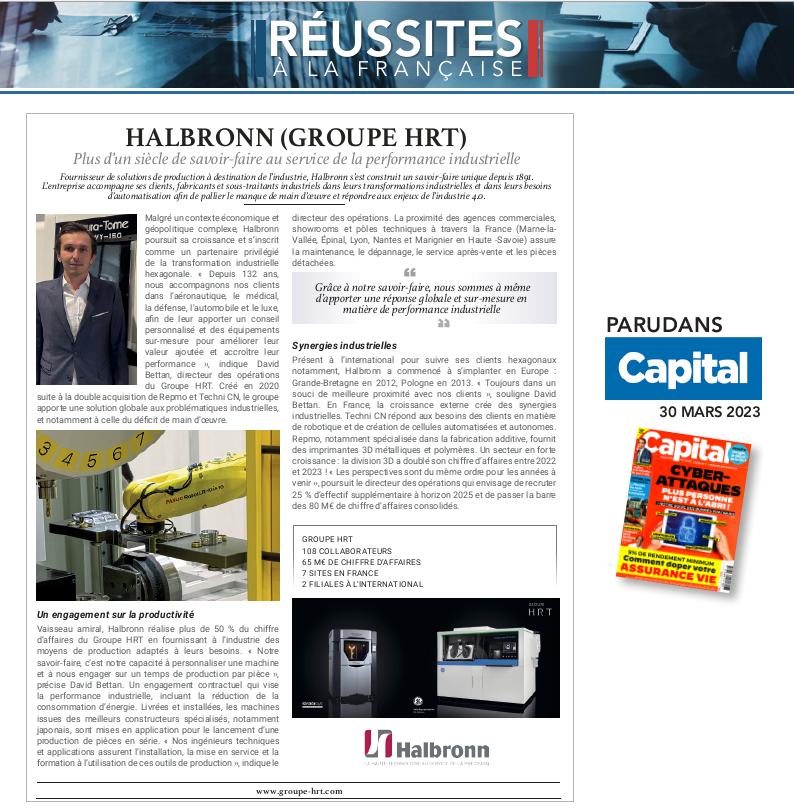 HALBRONN (GROUPE HRT) Plus d’un siècle de savoir-faire au service de la ...